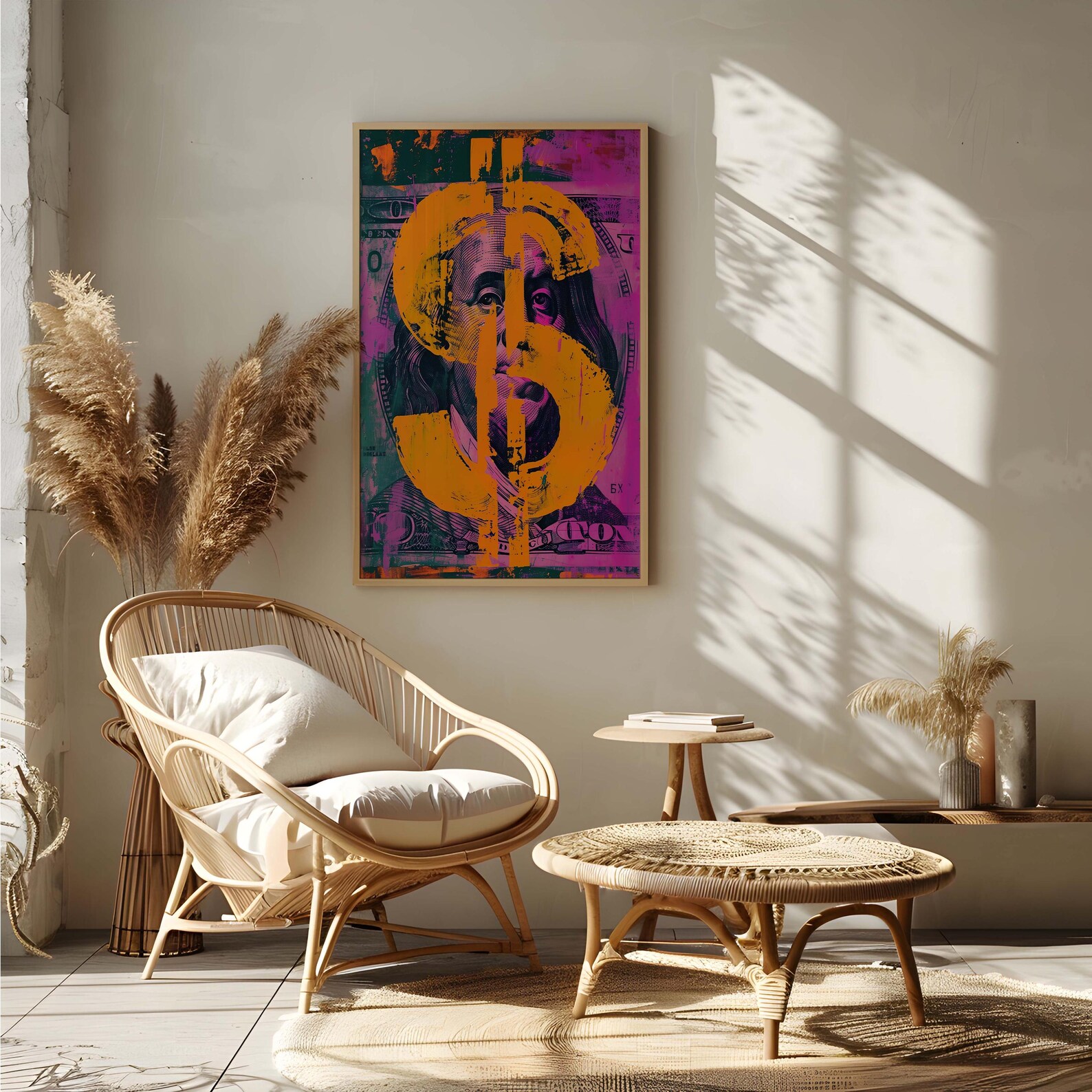 Graffiti Dollar Sign Wall Art Pop Money Poster Abstract Currency Print ...