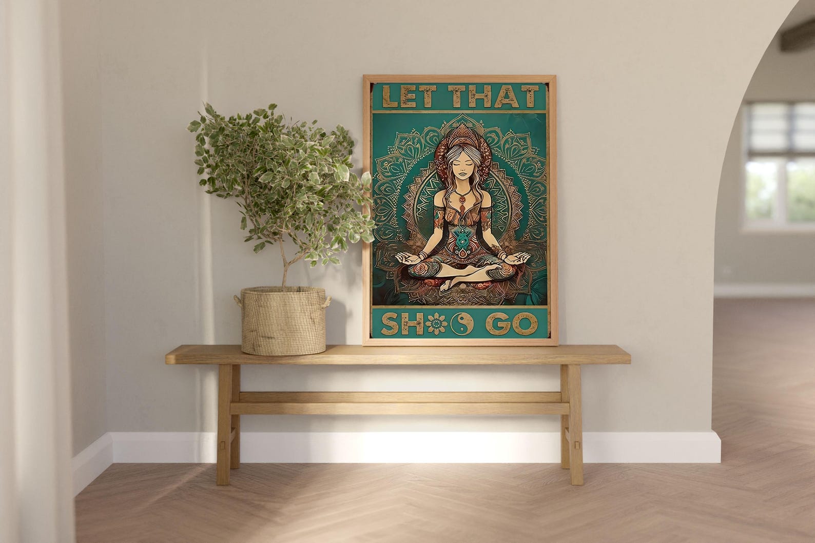 Meditation Boho Art Spiritual Wall Decor Print Zen Mindfulness Poster ...