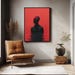 Abstract Red and Black Figure Art: Modern Emotional Print (digital ...