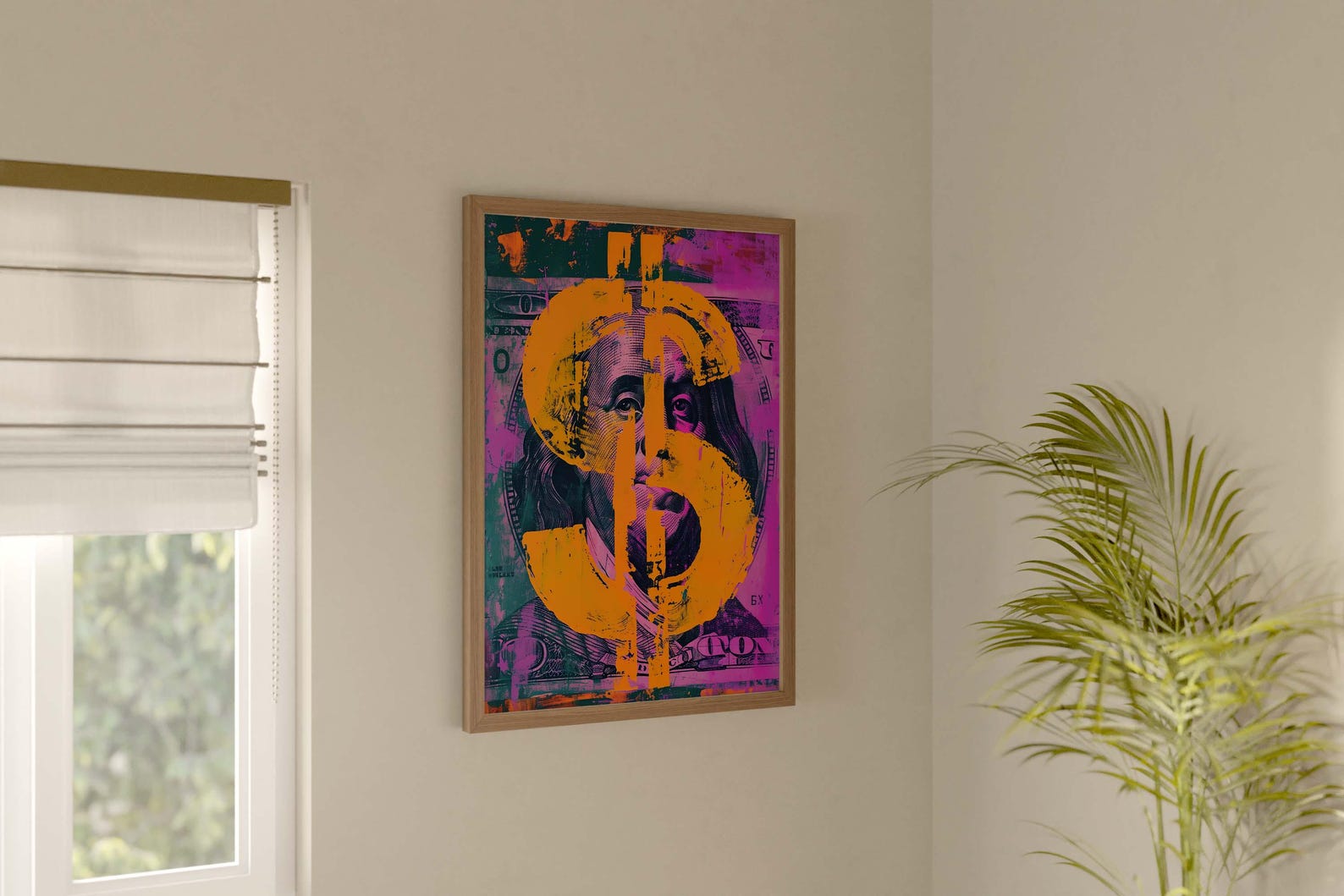 Graffiti Dollar Sign Wall Art Pop Money Poster Abstract Currency Print ...