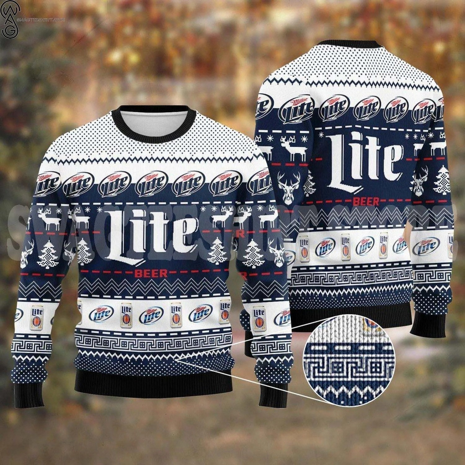 Miller Lite beer reindeer Merry Christmas Sweater sold by Zesty Randee ...