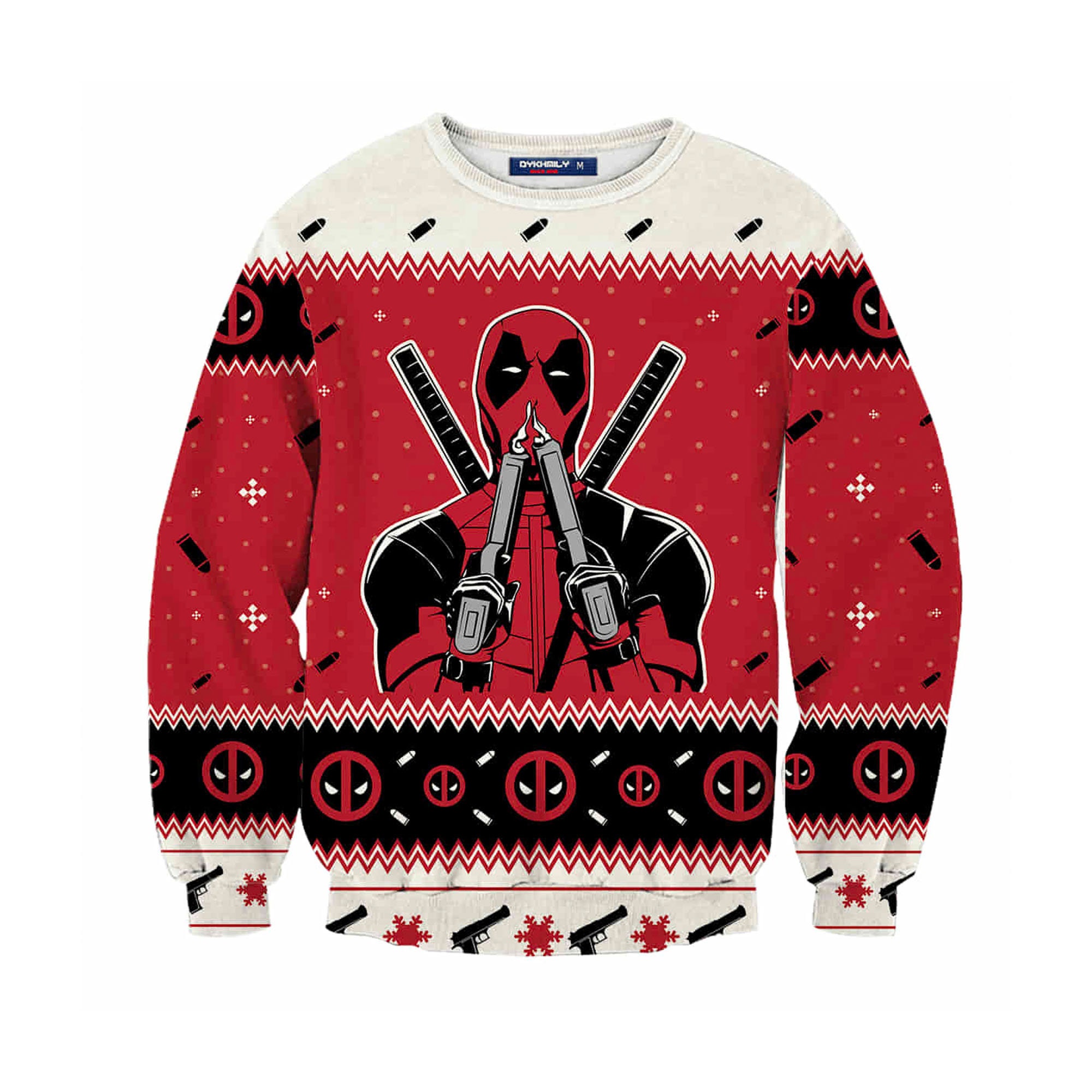 Deadpool Ugly Christmas Sweater, Funny Deadpool Holiday Sweater, Marvel ...
