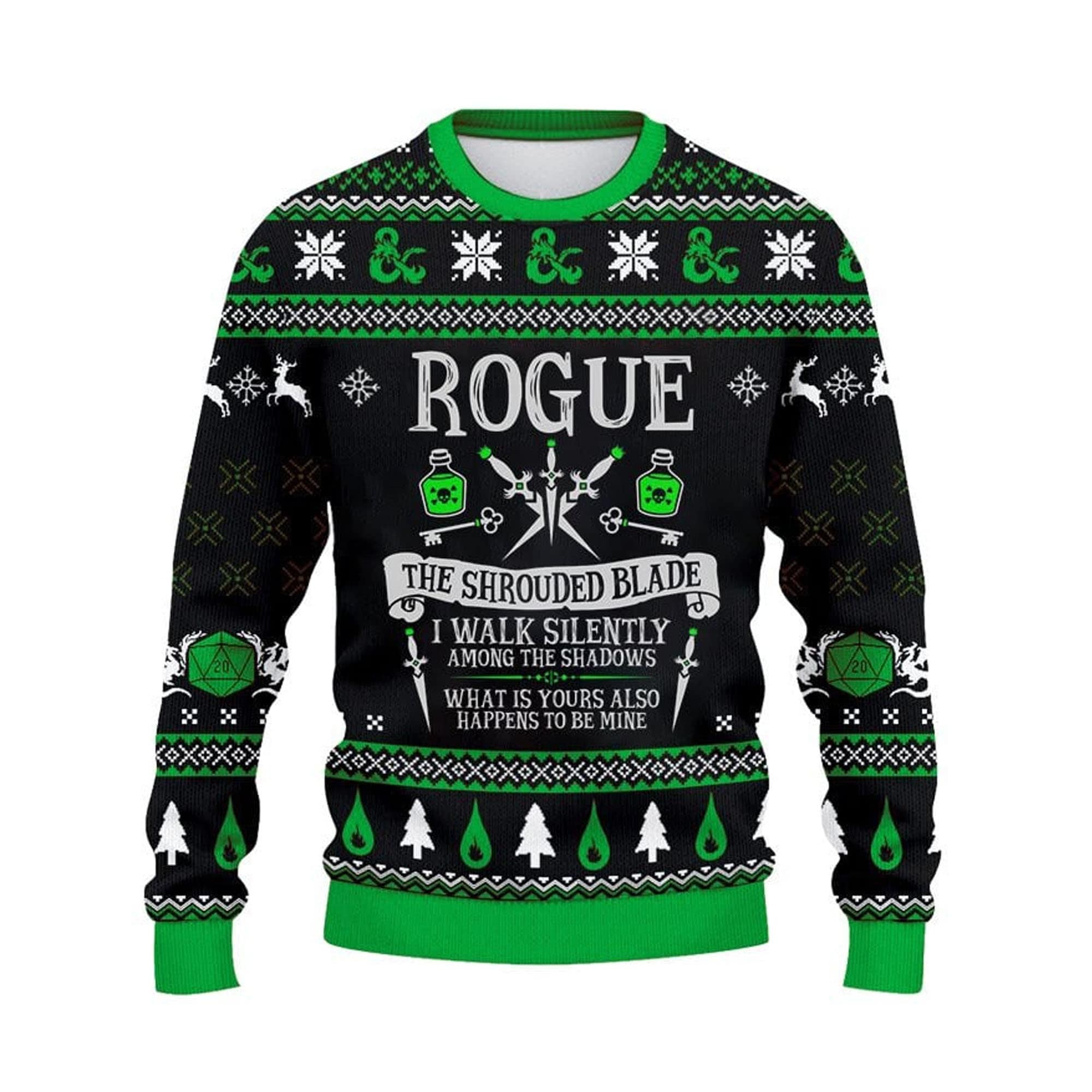 DND Dungeons & Dragons All Classes Collection Ugly Christmas Sweater ...