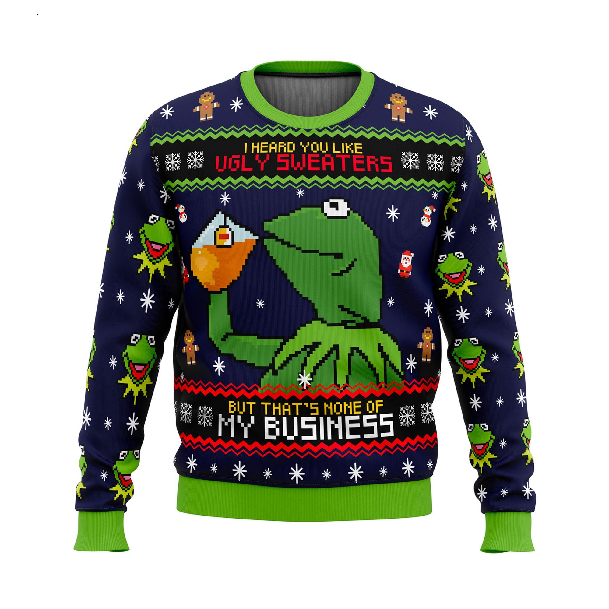 Kermit The Frog Muppet Ugly Christmas Sweater sold by Sebulba Lithuania ...
