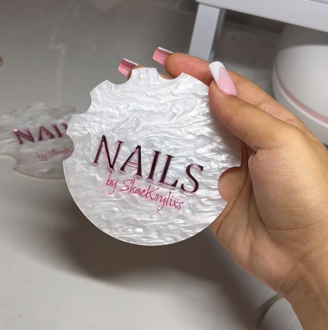 Personalized Nailfie Disc: Acrylic Photo Prop for Nail Artists - Etsy