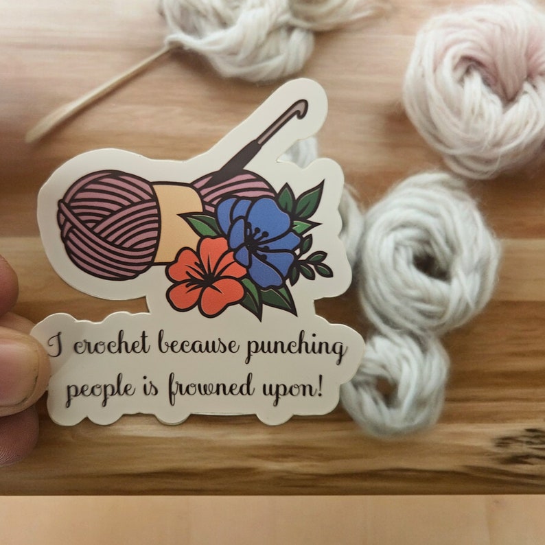 Sticker Funny Crochet Punching - Etsy