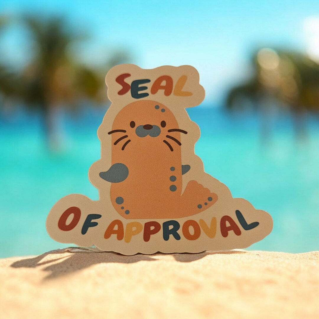 Sticker Seal Laptop Sticker Seal of Approval Sticker Cute Seal Custom ...