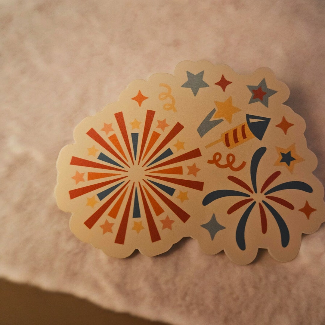 Sticker Firework Sticker Vintage Laptop Sticker Vinyl Firework Sticker ...