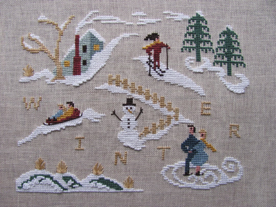 Winter Holiday Counted Cross Stitch Chart - Etsy