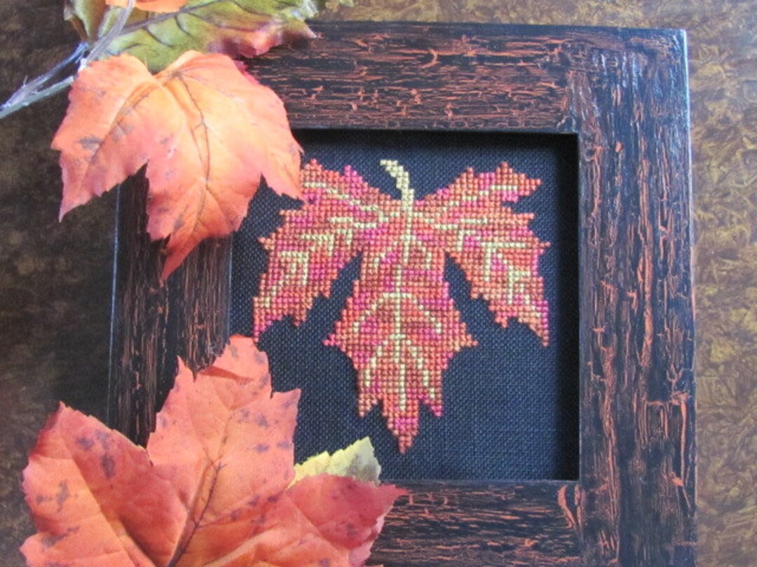 Fall Leaf Counted Cross Stitch Chart - Etsy