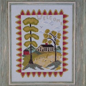 Homestead Welcome Counted Cross Stitch Pattern Design - Etsy