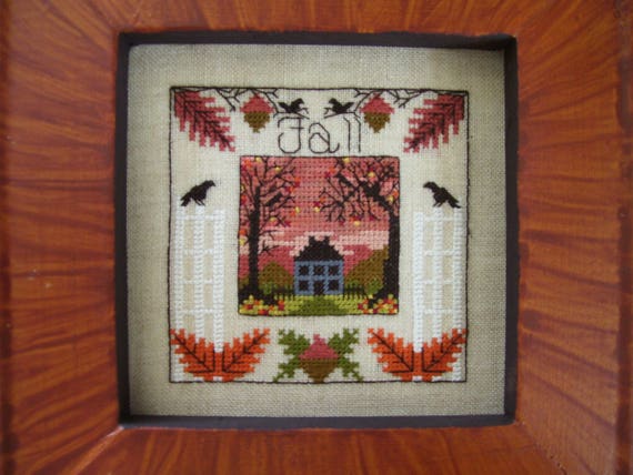 Box of Fall Counted Cross Stitch Pattern | Etsy