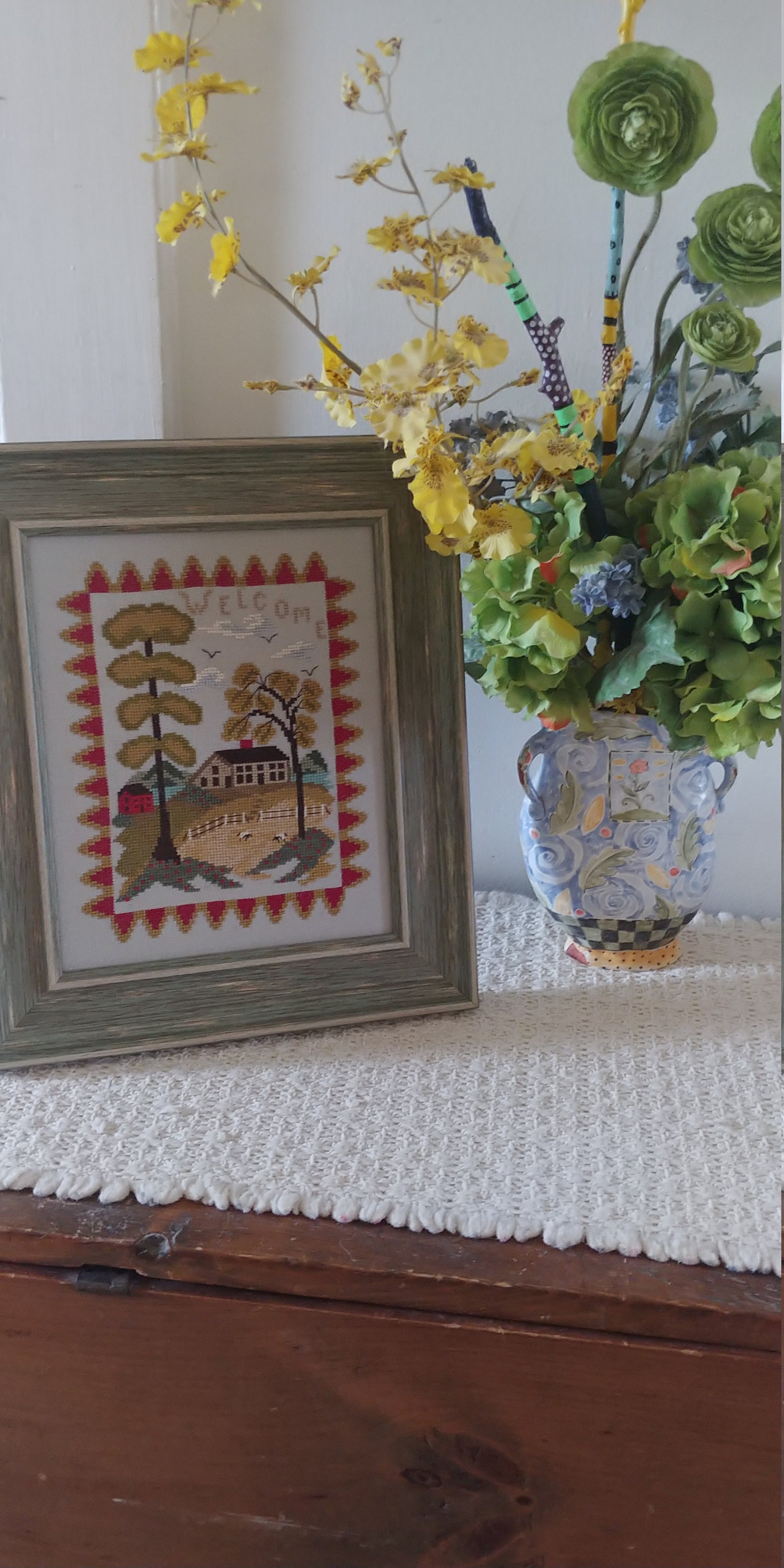Homestead Welcome Counted Cross Stitch Pattern Design - Etsy