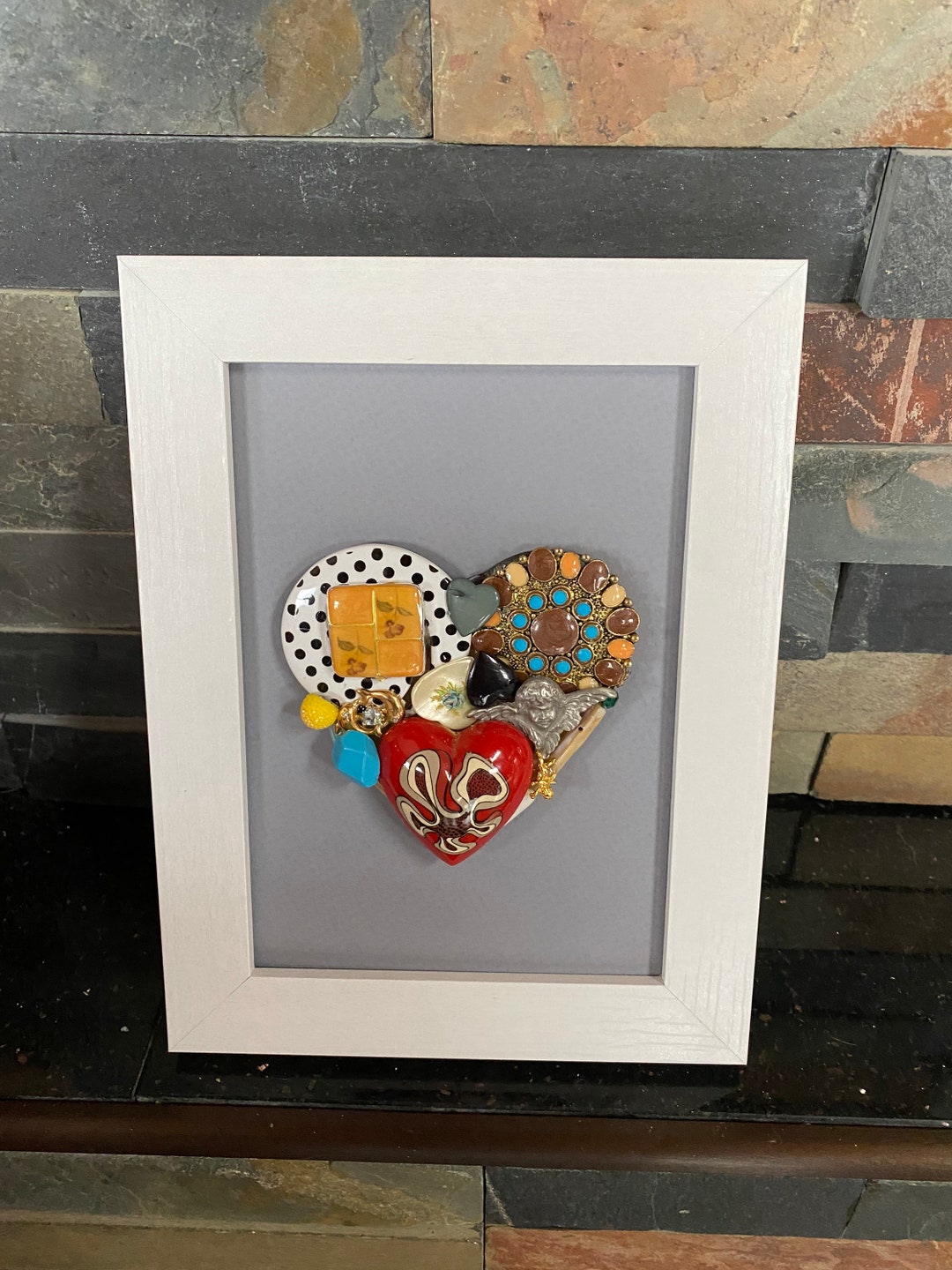 5x7 Framed Heart **READ DESCRIPTION** - Etsy