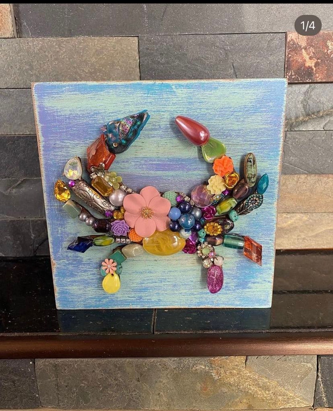 6x6 Wooden Crab - Upcycled Jewelry Art Pallet **READ DESCRIPTION** - Etsy