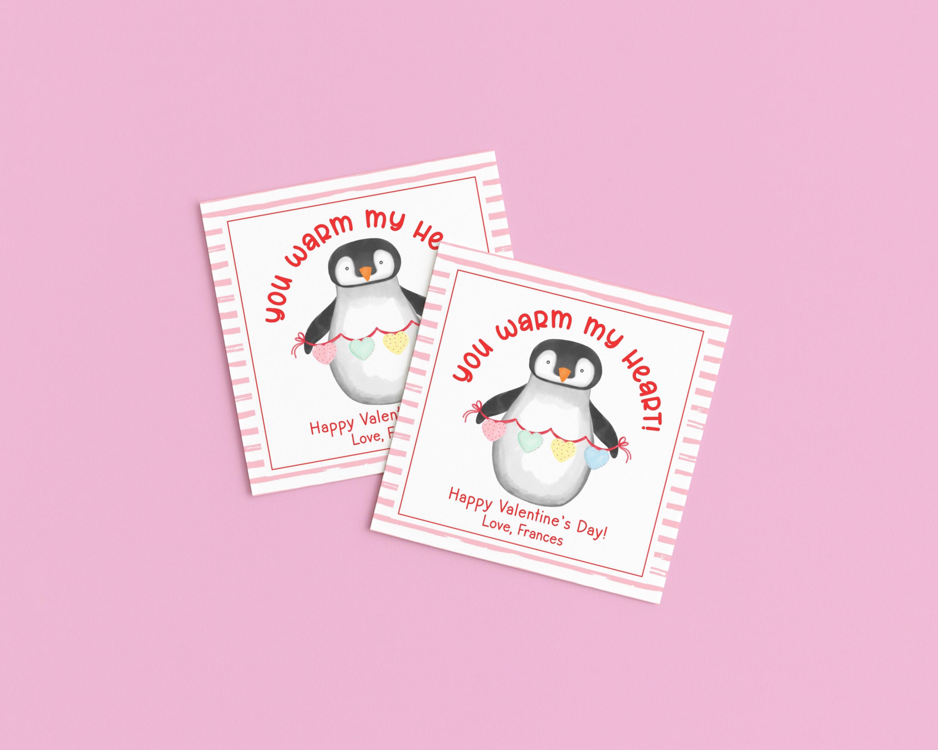 Penguin Valentine Tags, Winter Classroom Valentine Gift Tags, Igloo ...