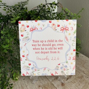Scripture Cards for Teachers Set of 12 Cards With Acrylic Stand Teacher ...