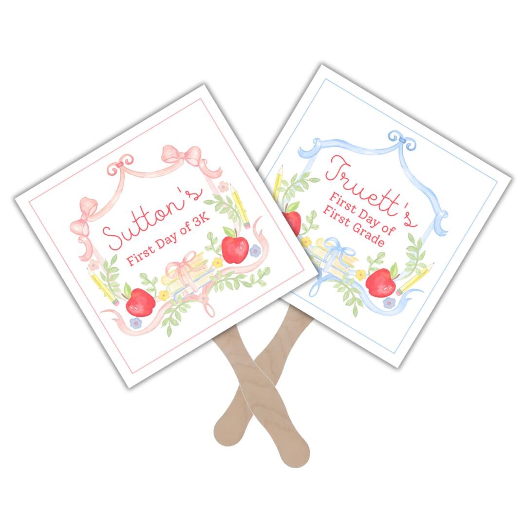 Personalized Preppy First Day of School Sign Set of 2 Signs 1st Day ...