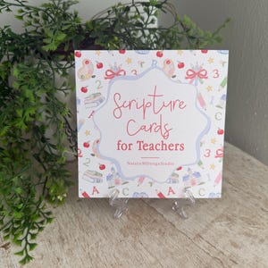 Scripture Cards for Teachers Set of 12 Cards With Acrylic Stand Teacher ...