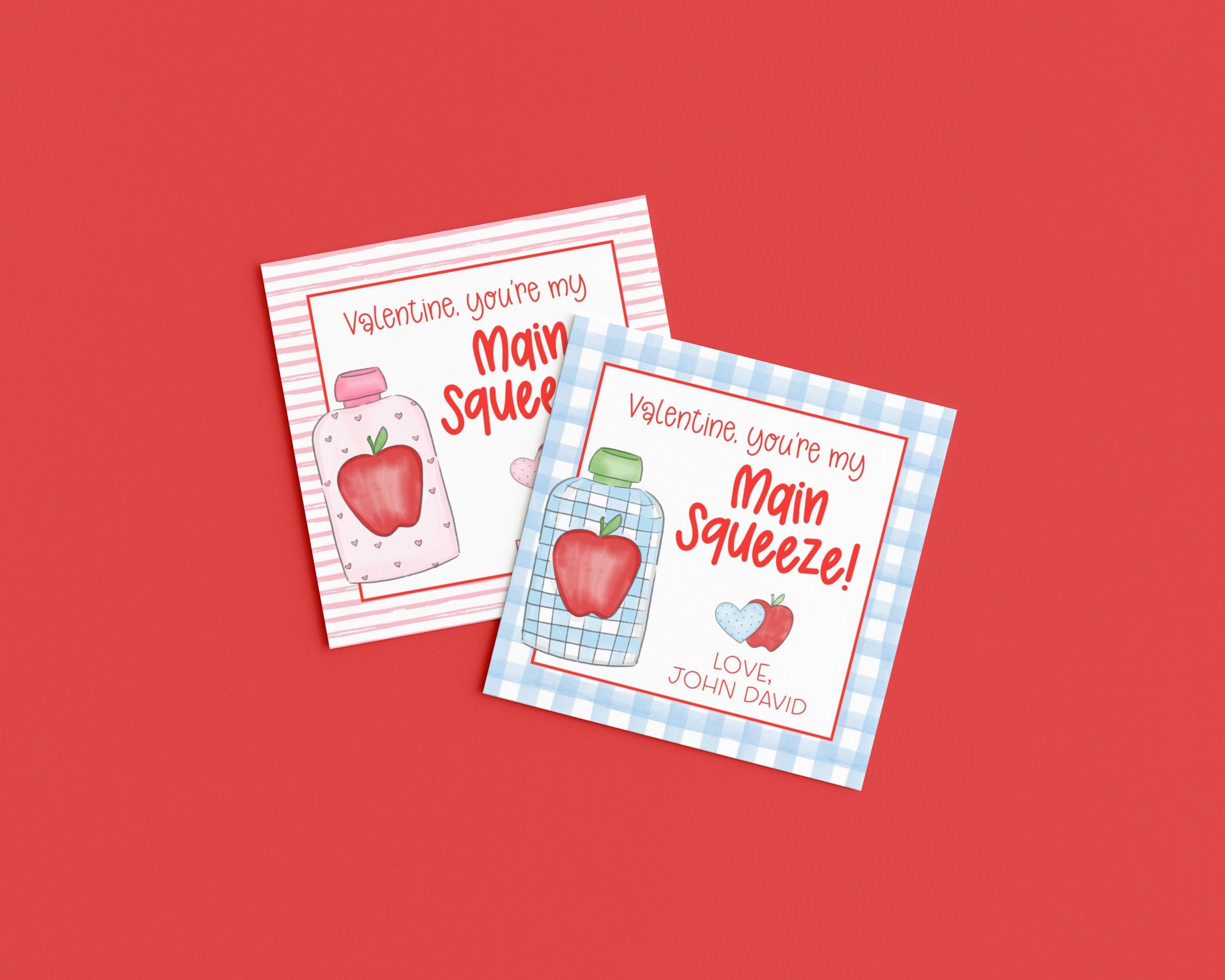 PRINTABLE Valentine's Day Classroom Favor Tag Applesauce Main Squeeze ...