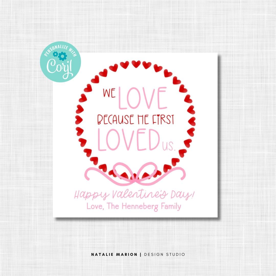 PRINTABLE Valentine's Day Classroom Favor Tag Christian Scripture Bible ...