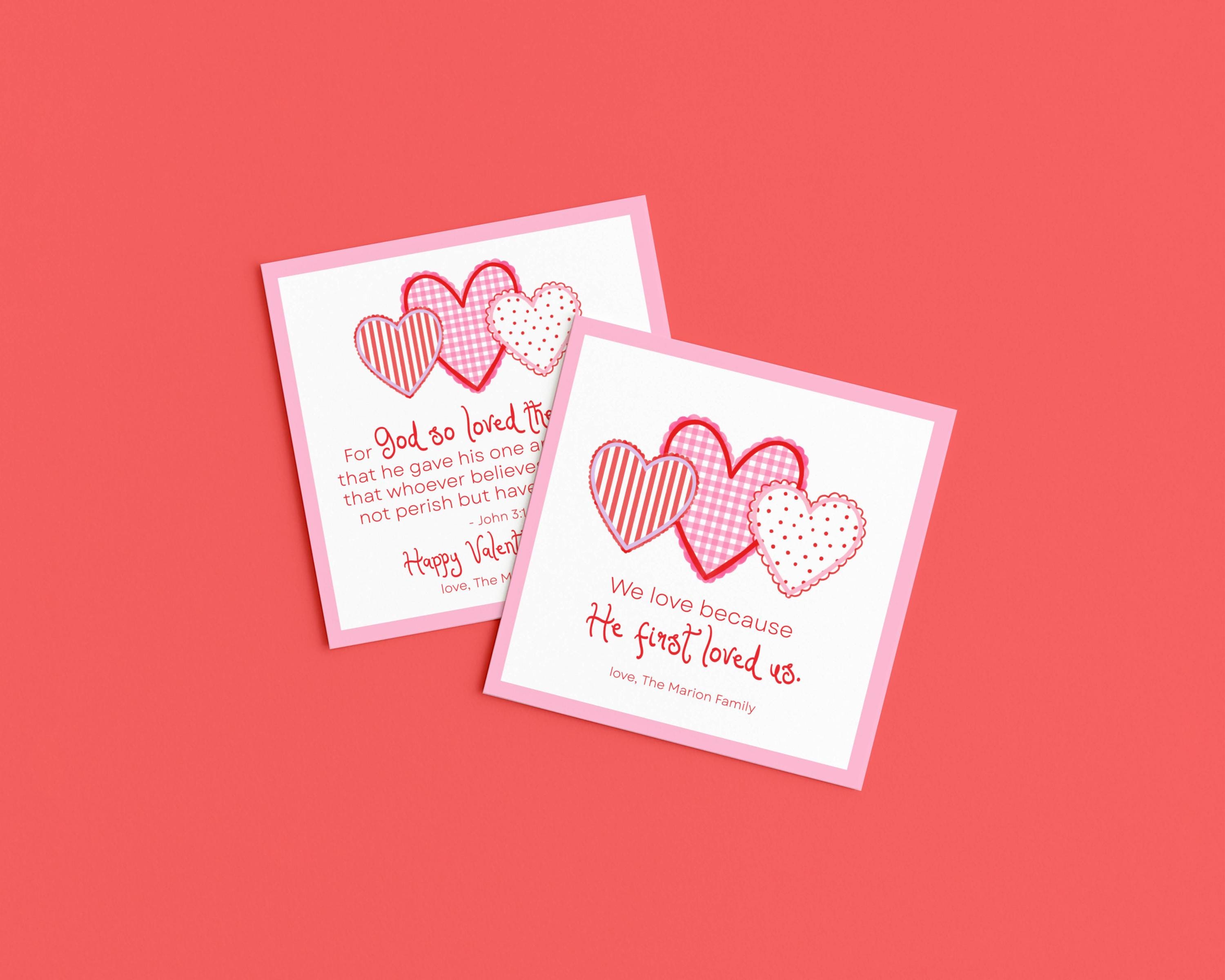 PRINTABLE Valentine's Day Classroom Favor Exchange Tag Christian ...