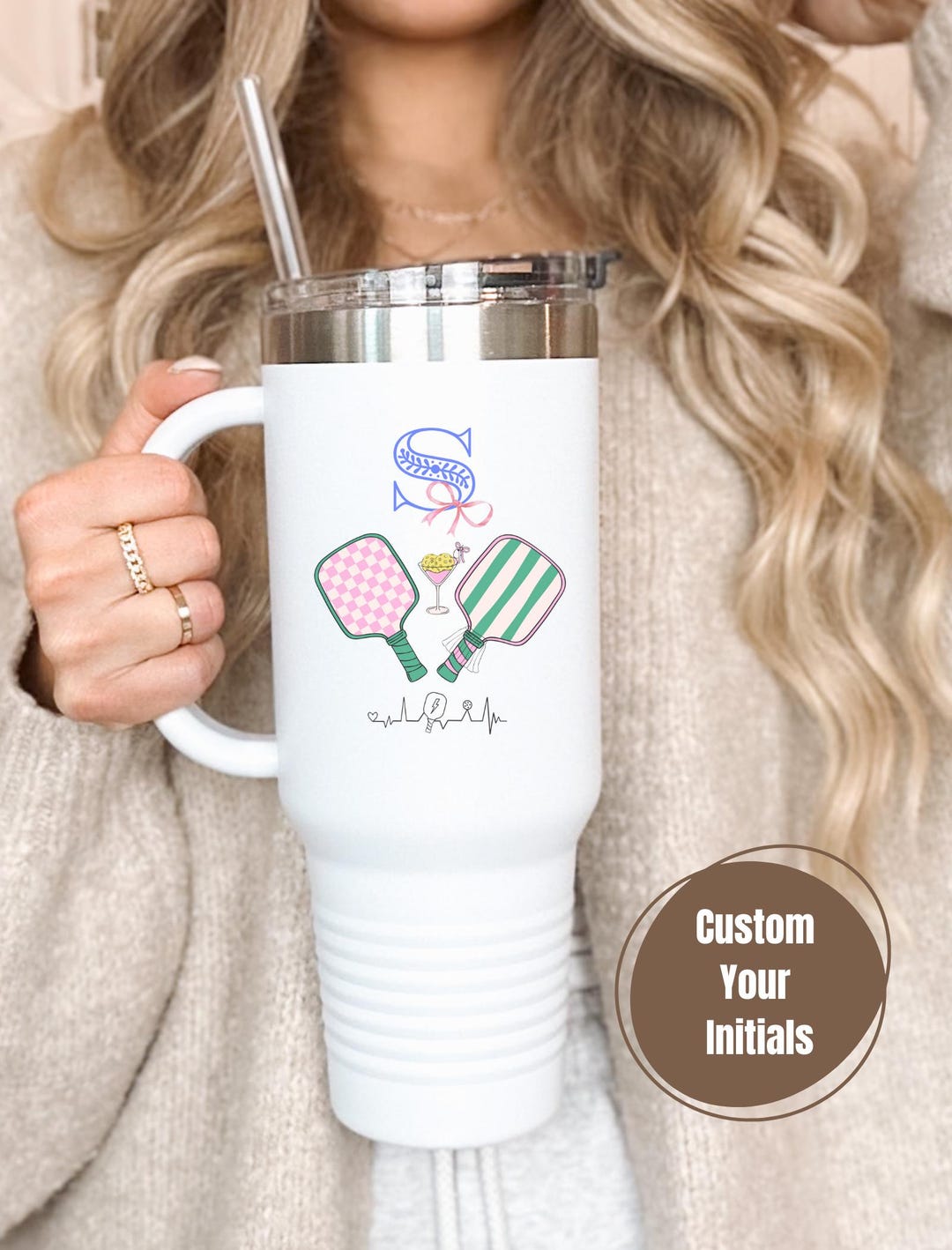 Personalized Pickleball Themed Tumbler Design Adventure Drinkware Gift ...