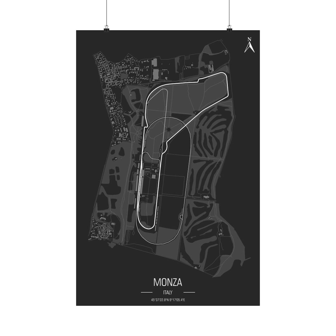 Monza Track Layout Vertical Posters - Etsy