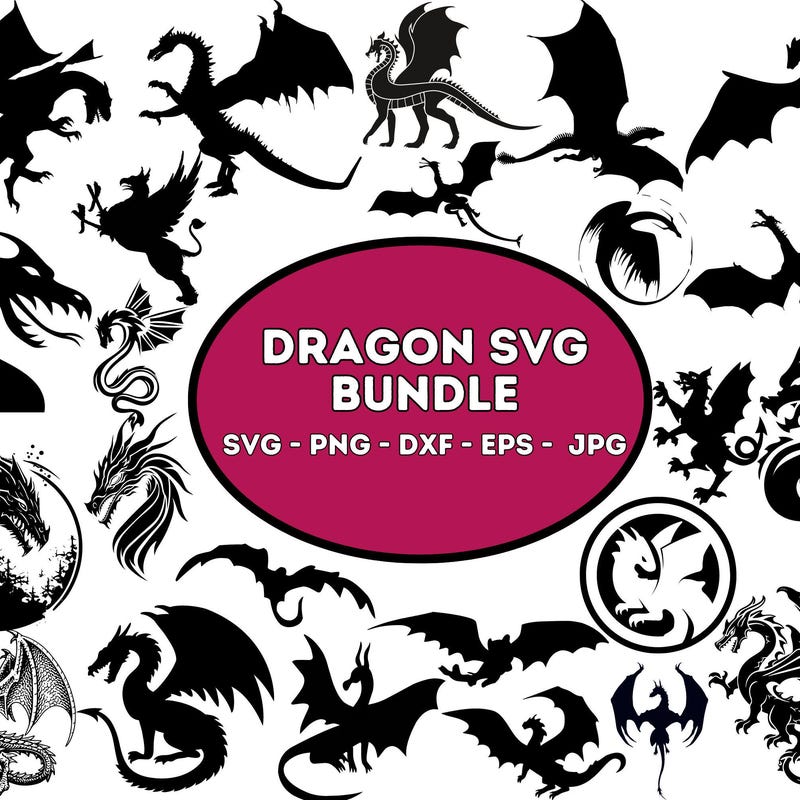 Dragon Svg File - Etsy