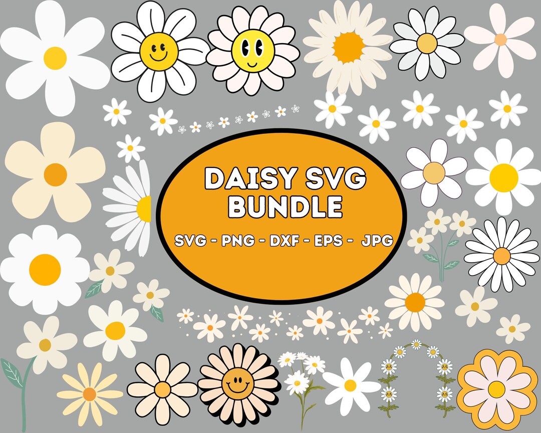 Daisy Svg, Daisy Svg Bundle, Daisy Flower Svg, Daisy Silhouette, Daisy ...