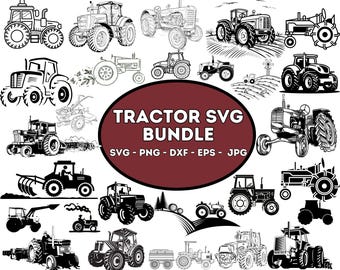 Tractor SVG Bundle, Tractor PNG Bundle, Tractor Clipart, Tractor SVG ...