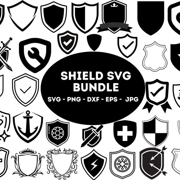 Shield Svg - Etsy