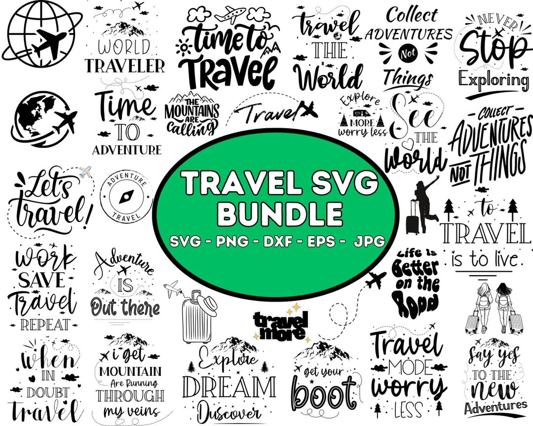 Travel Svg Bundle, Funny Travel Svg, Traveling Svg, Travel Clipart ...