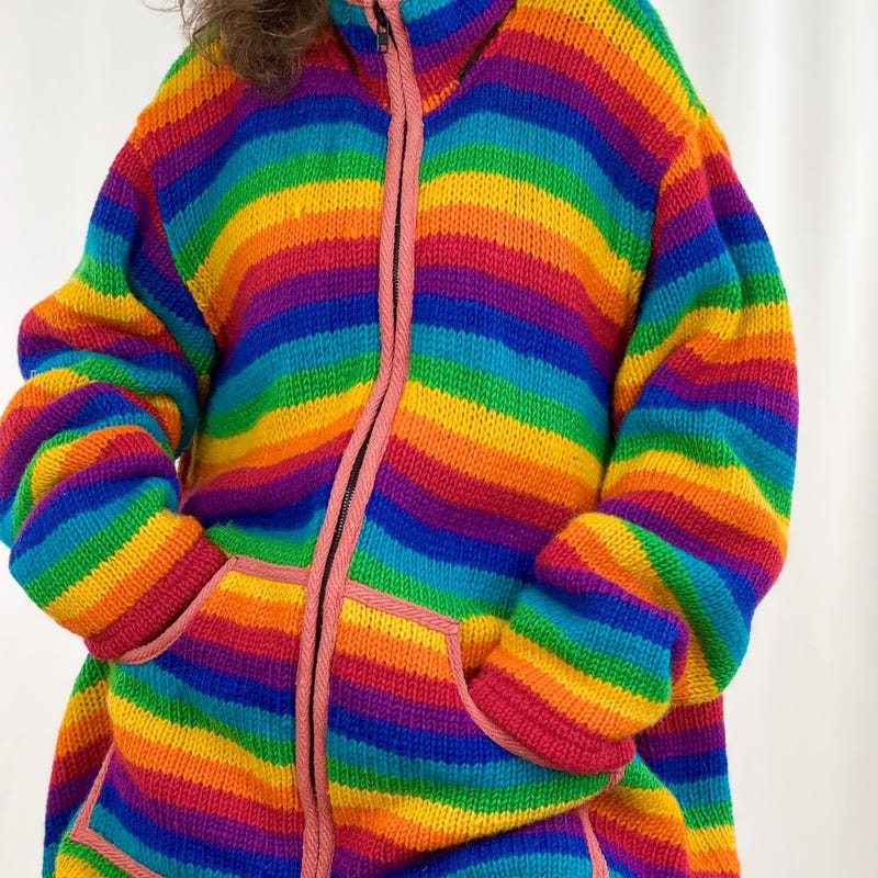 Rainbow Coat - Etsy