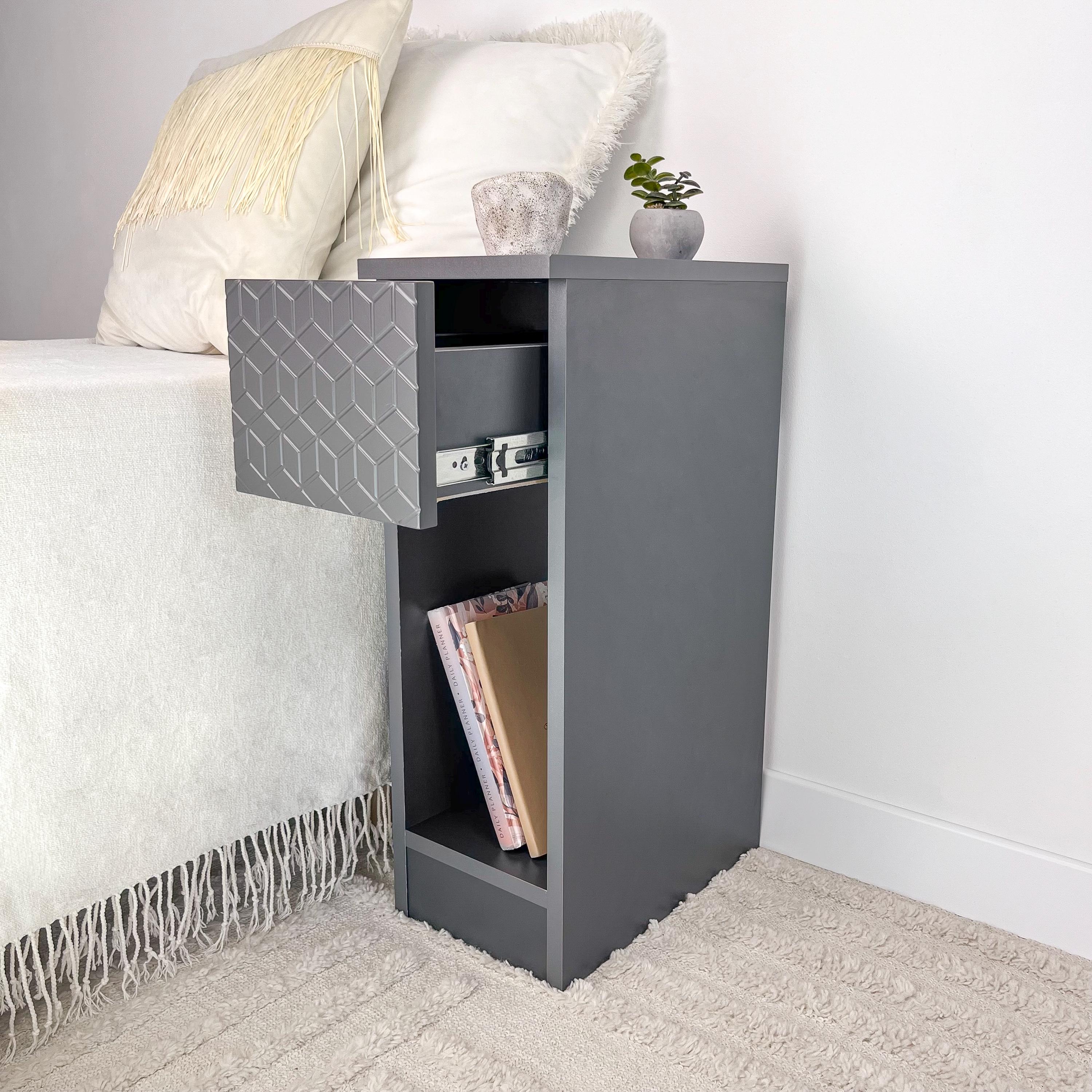 Narrow Bedside Tables (set of 2), Mid-century Modern Nightstands - Etsy