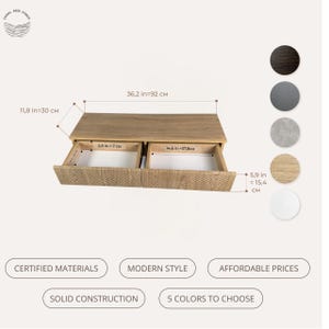 Vanity Table Floating Dressing Table Floating Shelf With Drawers ...