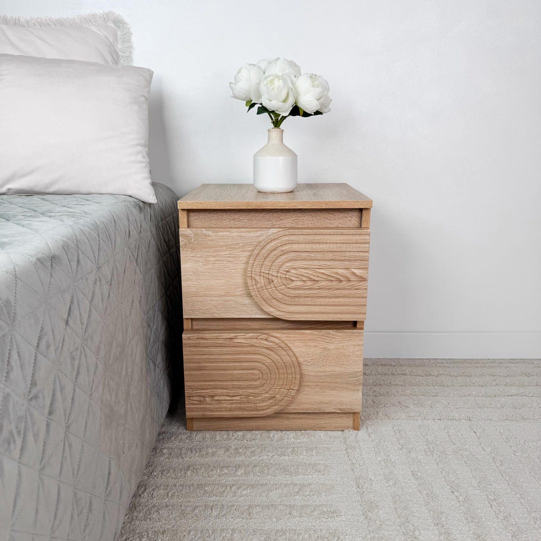 Side Table Storage | Mid Century Modern Nightstand | Bedside Table for ...