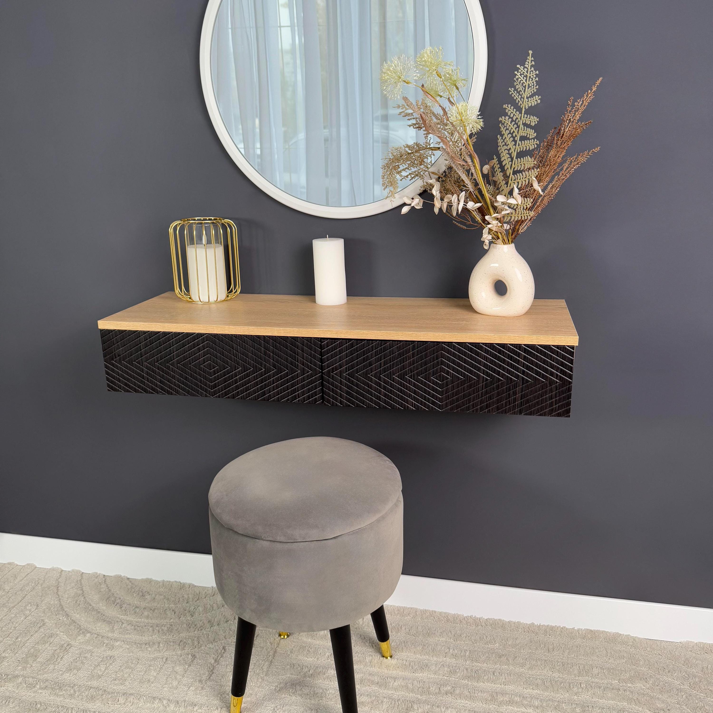 Vanity Table Floating Dressing Table Floating Shelf With Drawers ...