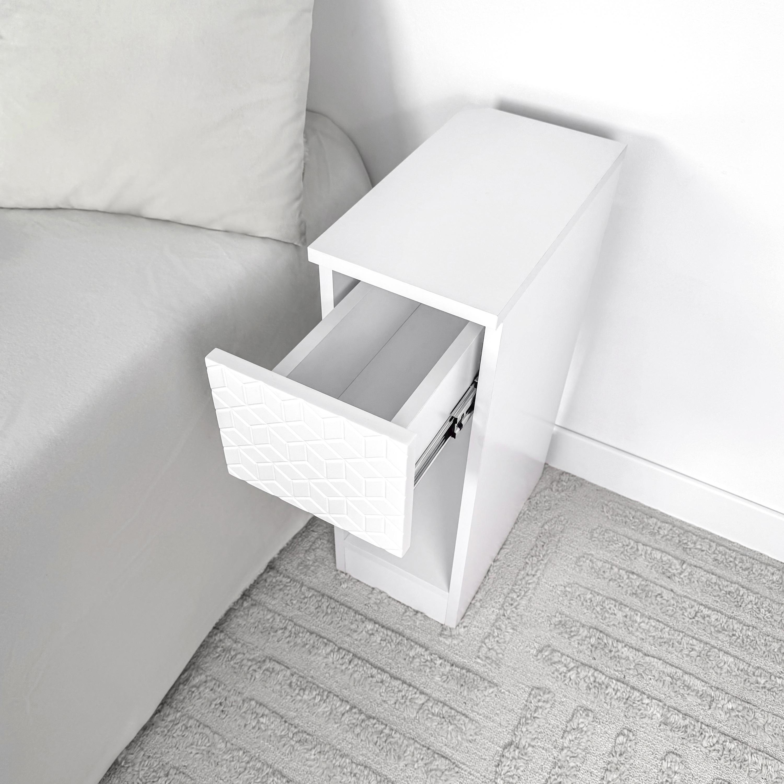 Narrow Bedside Table With Drawer, Small Nightstand Organizer - Etsy