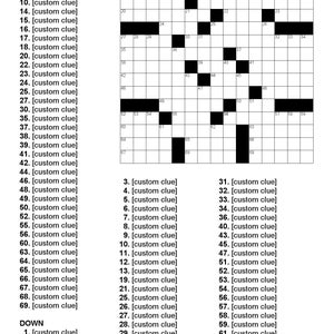 Custom Crossword Puzzles / Personalized Crosswords / Puzzle Gifts ...