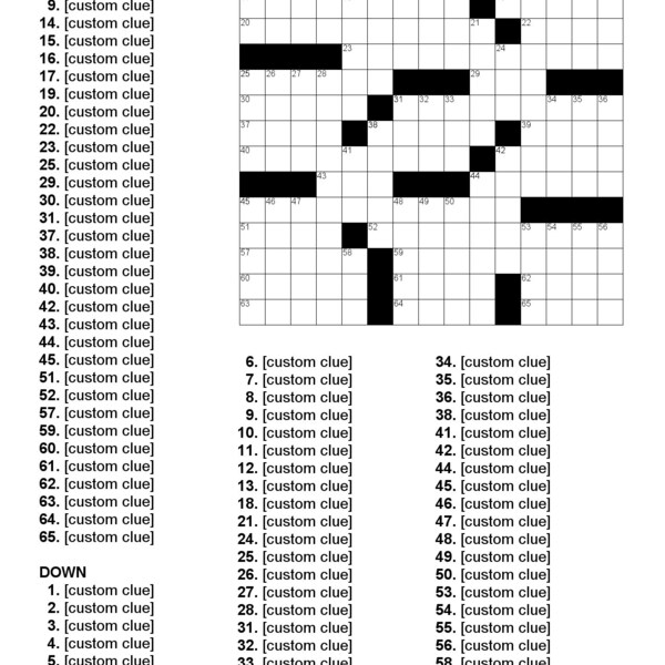 Custom Crossword Puzzle - Etsy