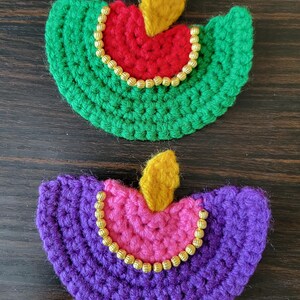 Colorful Handmade Crochet Diya Diwali Festival of Lights Important ...