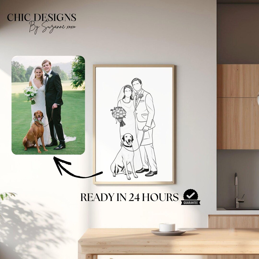 Digital Faceless Portrait, Custom Dog Drawing, Pet Memory Ideas ...