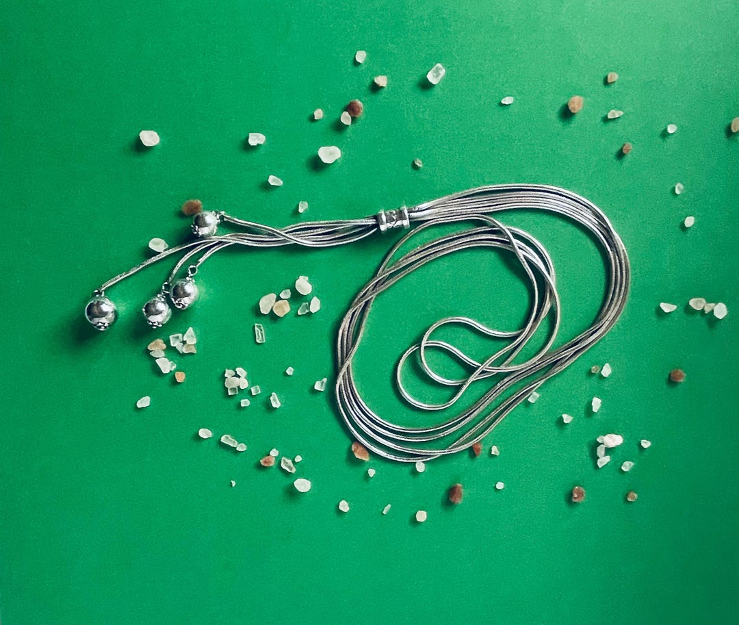 Vintage Sterling Silver Long Bolo Style Necklace - Etsy