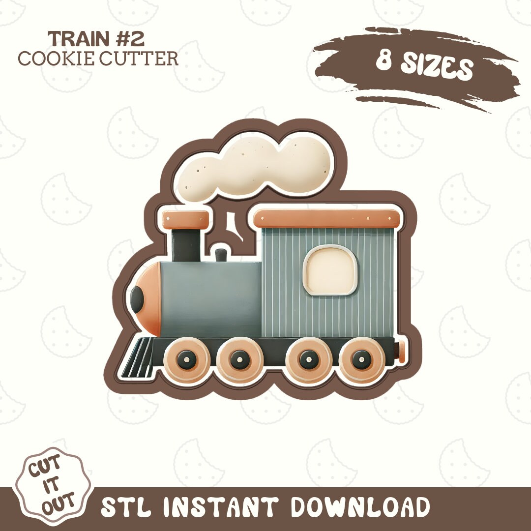 Train 2 Cookie Cutter STL Digital Download - Etsy
