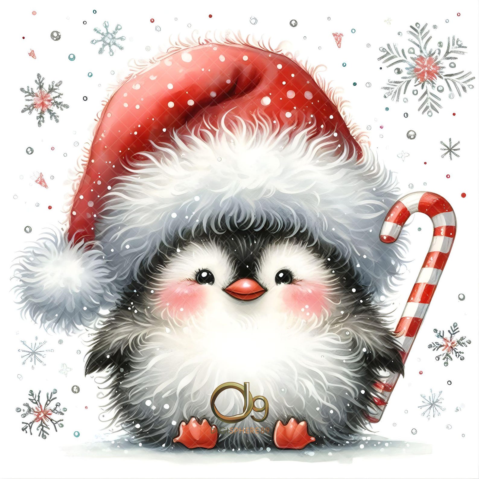 Christmas Animals Clip Art 12 High Res Watercolor Jpgs Winter Animals ...