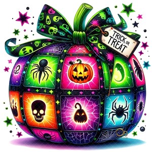 Watercolor Halloween Pumpkin Clipart,set of 13 High Quality 300 DPI ...