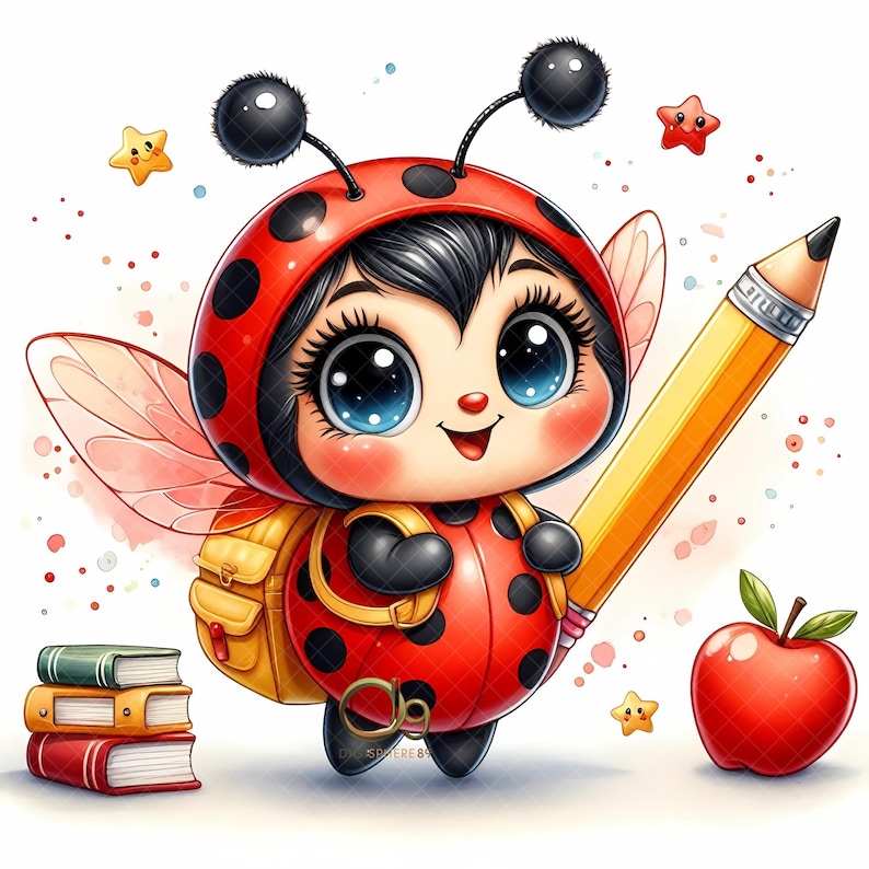Cute Ladybug Clipart, 10 High-quality Designs, Adorable Ladybug Clipart ...