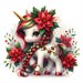 Christmas Unicorn Clipart, Set of 10 Jpegs,christmas Unicorn,holiday ...