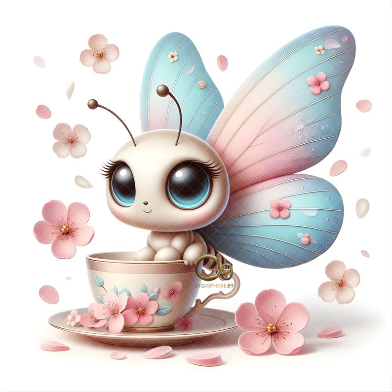 Whimsical Spring Butterfly JPEG Clipart, 14 Watercolor Butterfly JPEG ...